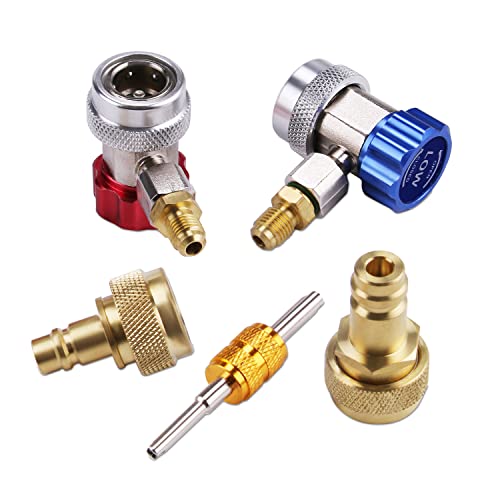 Lichamp Car A/C R1234YF R134A Adapters, AC R134 R1234 R 134A 1234YF Quick Couplers Connectors Kit