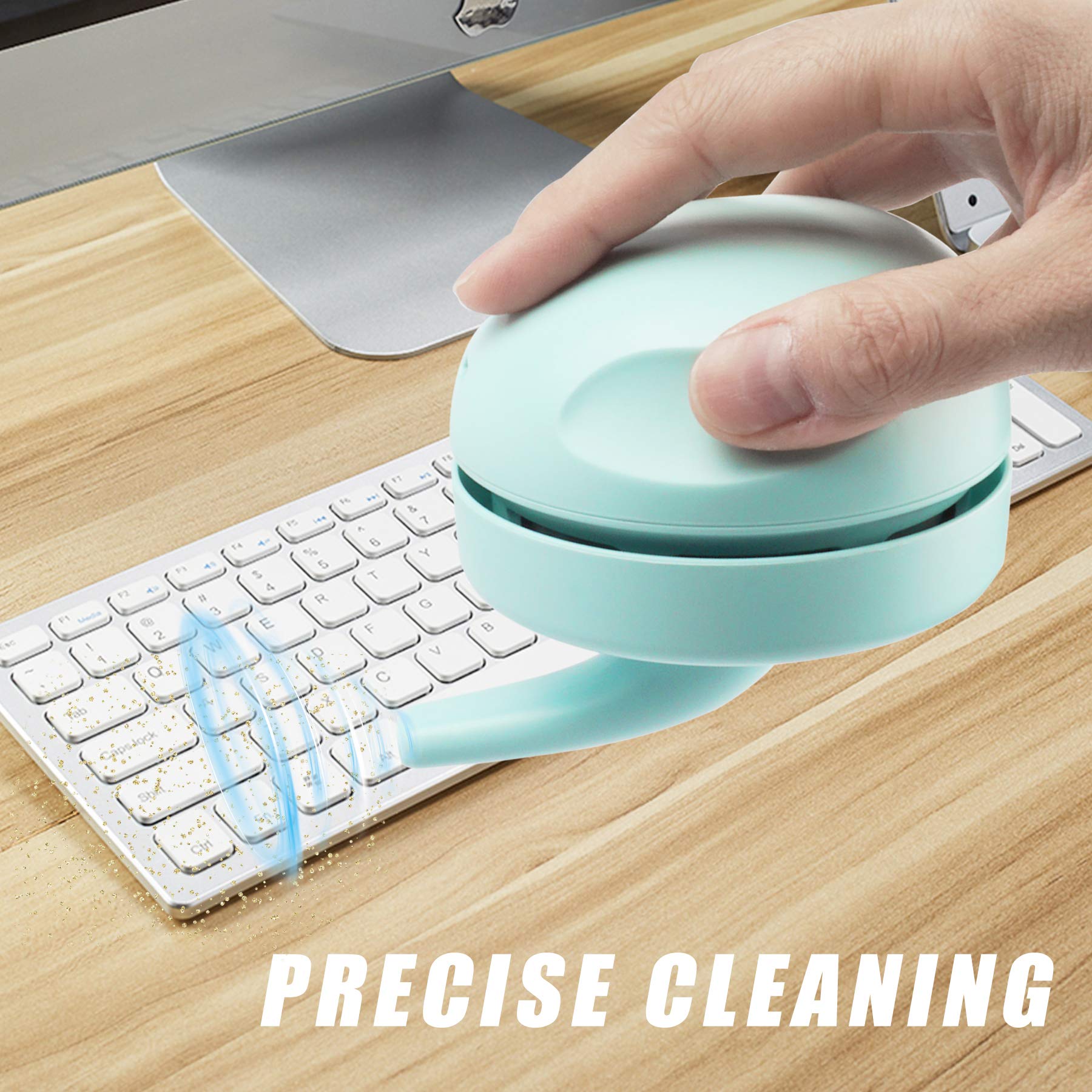 prowithlin Desktop Vacuum Cleaner USB Charging with Vacuum Nozzle Cleaning Brush, Detachable Design & Portable Mini Table Dust Vaccum Cleaner Crumbs, Piano, Computer, Car Etc