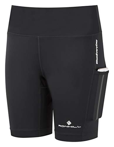 Ronhill Womens Tech Revive Stretch Short, All Black, 8