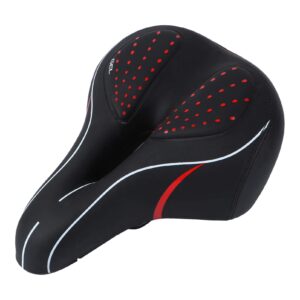 comfort bike seat - soft mountain bike seat cushion reflector silicone bike saddle mountain bike saddle absorbing for outdoor bike sporting