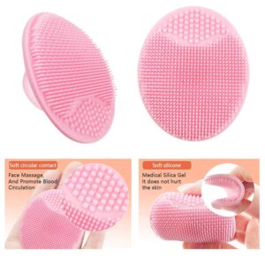 10PCS Silicone Facial Cleansing Brush,Super Soft Face Scrub Clean Brush, Acne Blackheads Removing Handheld Face Scrubber,for Sensitive, Delicate, Dry Skin