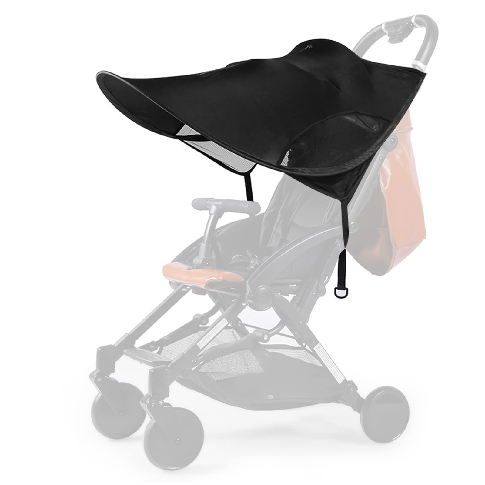 SOONHUA Stroller Sun Cover,Stroller Sun Shade,Breathable Toddler Blackout Blind Anti-UV Protection Baby Sun Shade Universal Awning with Adjustable Strap (Stroller Not Included)