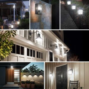 6-Pack Dusk to Dawn LED Light Bulbs, A19 11W(100Watt Equivalent), E26 Basic Automatic On/Off, 1200LM, Daylight White 5000K Smart Sensor Lights, Outdoor for Porch Garage Yard Patio Garden