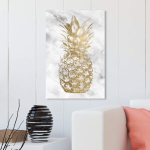 Wynwood Studio Food and Cuisine Wall Art Canvas Prints 'Pineapple Fruit Gold' Fruits