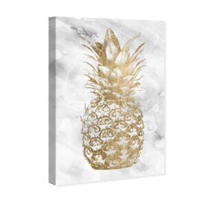 Wynwood Studio Food and Cuisine Wall Art Canvas Prints 'Pineapple Fruit Gold' Fruits