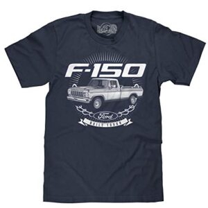 BEAR RUN Men's Ford Built Tough T-Shirt - 1979 Ford F-150 Truck Shirt, Navy, L