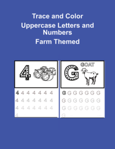 tracing uppercase letters and numbers