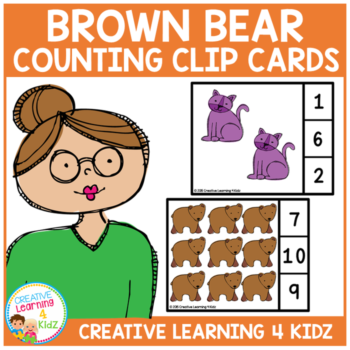 Animal Counting Clip Cards