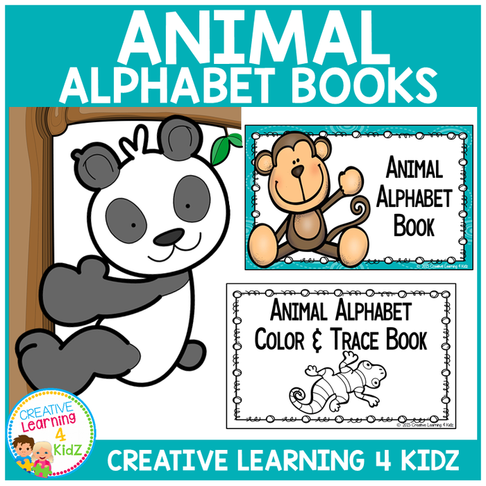 Animal Alphabet Interactive Book & Animal Alphabet Color & Trace Book