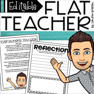 flat teacher bitmoji poem activities for distance learning