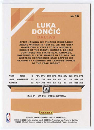 Basketball NBA 2019-20 Donruss Optic #16 Luka Doncic Mavericks