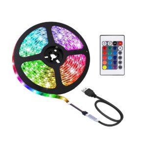 na 13.2 feet usb led strip lights, diy indoor decoration, tv backlight, 24 keys remote