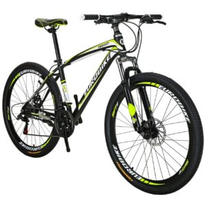 EUROBIKE Mountain Bike 27.5 for Men and Women 17'' Frame Adult X1 Off Road Bicycle(Yellow)