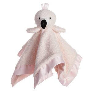 apricot lamb stuffed animals flamingo security blanket infant nursery character blanket luxury snuggler plush baby lovey(flamingo, 13 inches)