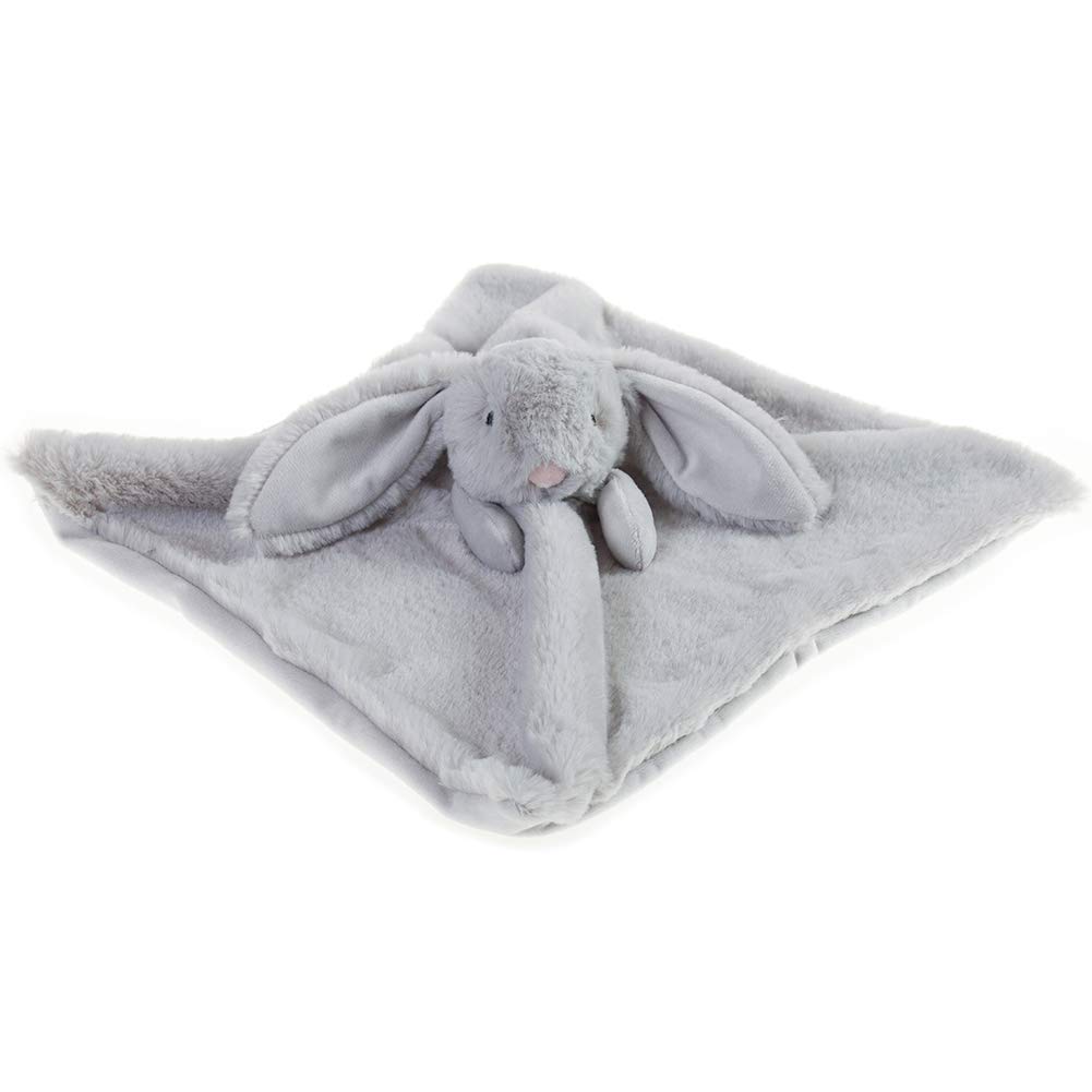 Apricot Lamb Stuffed Animals Gray Bunny Rabbit Security Blanket Infant Nursery Character Blanket Luxury Snuggler Plush Baby Lovey(Grey Bunny, 13 Inches)