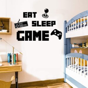 Game Wall Decals Gaming Controller Joystick Video Wall Stickers for Teen Boys Room Kids Bedroom Playroom Home Decoration (Black)