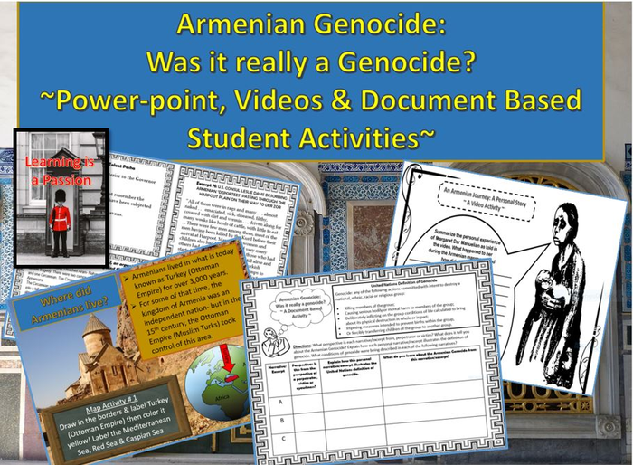 Armenian Genocide | Power-point, Video & Document Based Activity | Distance Learning