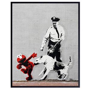 Police Arrest Street Art - Graffiti Wall Decor - 8x10 Poster, Home Decoration for Living Room, Office, Bedroom - Unique Gift for Policemen, Law Enforcement Officer, Men, Boys, Teens - UNFRAMED Print