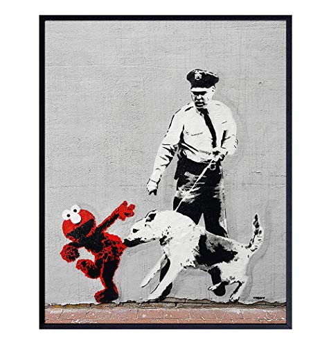 Police Arrest Street Art - Graffiti Wall Decor - 8x10 Poster, Home Decoration for Living Room, Office, Bedroom - Unique Gift for Policemen, Law Enforcement Officer, Men, Boys, Teens - UNFRAMED Print