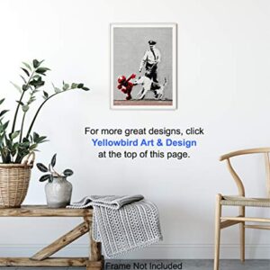 Police Arrest Street Art - Graffiti Wall Decor - 8x10 Poster, Home Decoration for Living Room, Office, Bedroom - Unique Gift for Policemen, Law Enforcement Officer, Men, Boys, Teens - UNFRAMED Print