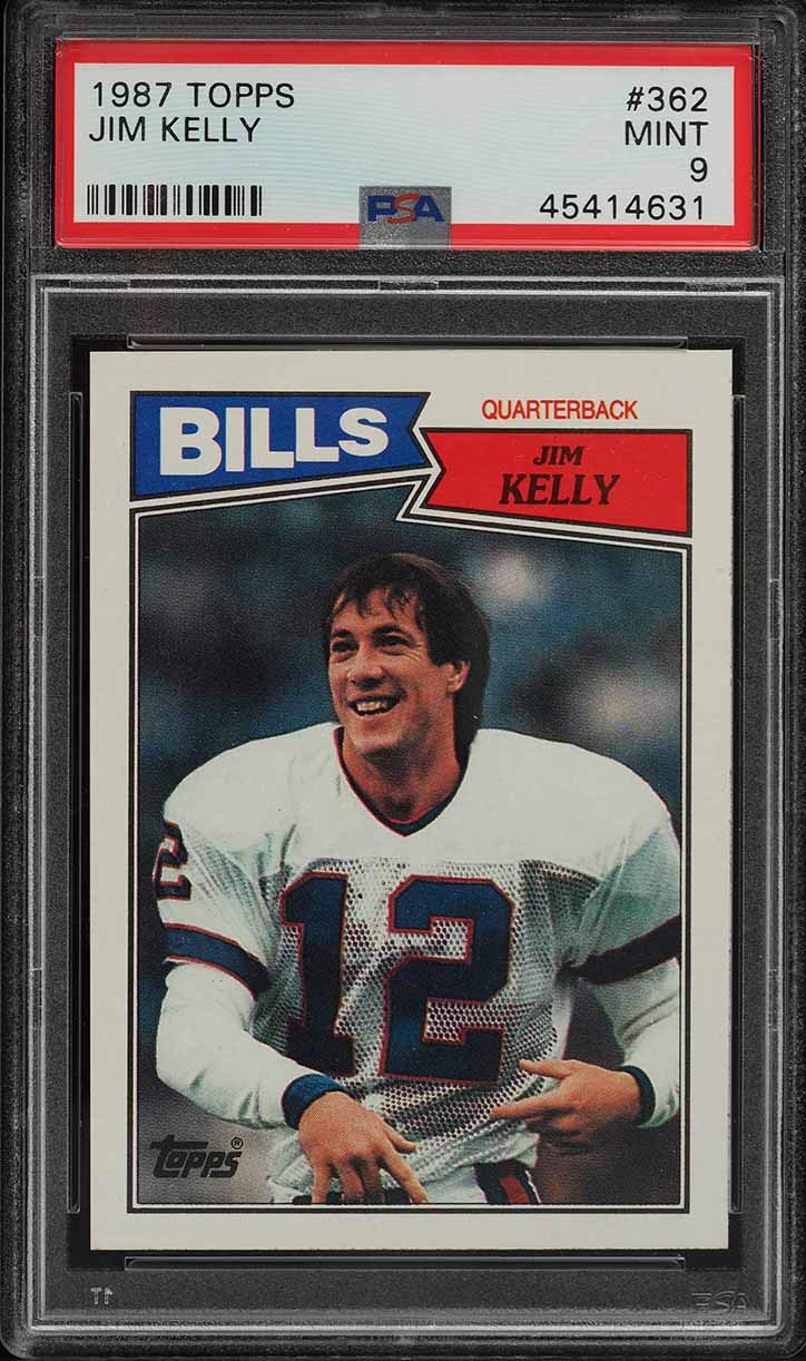 1987 Topps Football Jim Kelly Rookie Card RC #362 PSA 9 Mint