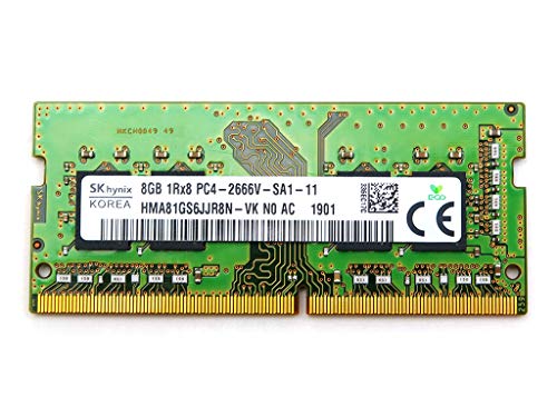 SK HYNIX 8GB 1RX8 DDR4 SO-DIMM PC4-21300 2666MHZ Memory Module HMA81GS6JJR8N-VK