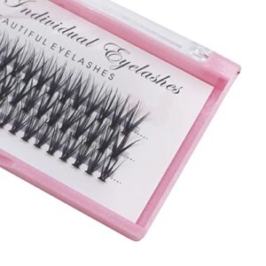 bodermincer grafting false eyelashes 20d soft 0.07 c curl lash clusters lash extension kit individual eyelashes silk false eye lashes extensions (16mm)