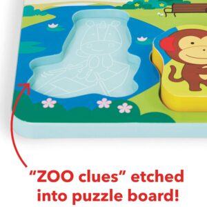 Skip Hop Baby's First Puzzle, Zoo Park Pals, Includes 8 puzzle pieces & puzzle board