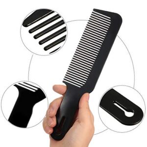 6 Pack Blending Comb Barber Combs, 9 Inch Clipper Combs Flat Top Clipper Combs Barber Heat Resistant Hair Cutting Combs for Clipper Cuts and Flattops (Black)