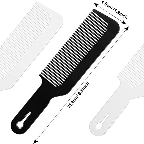 6 Pack Blending Comb Barber Combs, 9 Inch Clipper Combs Flat Top Clipper Combs Barber Heat Resistant Hair Cutting Combs for Clipper Cuts and Flattops (Black)