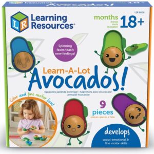 Learning Resources Learn-A-Lot Avocados - 9 Pieces, Ages 18+ months Toddler Social Emotional Learning Toys, Develops Fine Motor Skills, Toddler Learning Toys