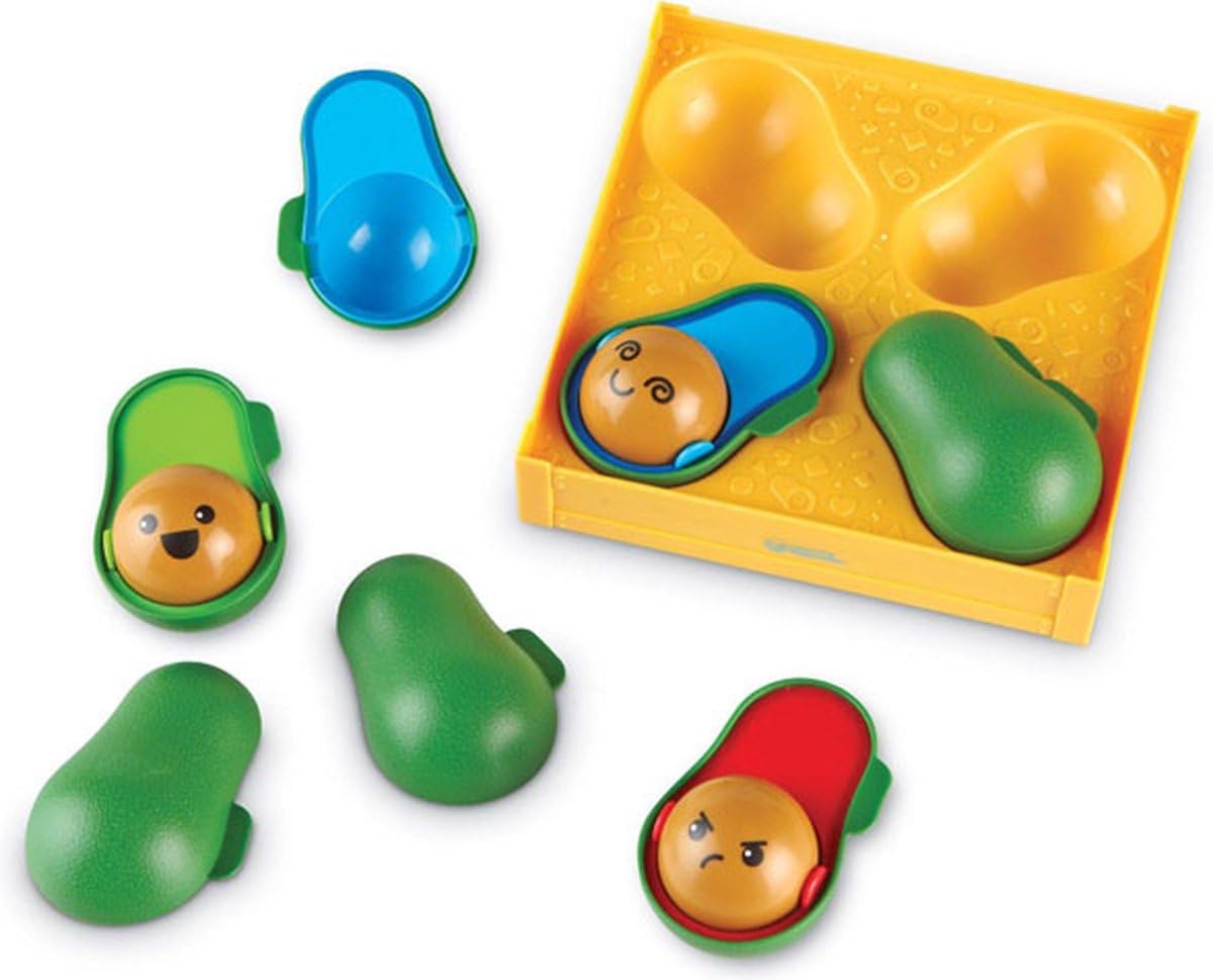 Learning Resources Learn-A-Lot Avocados - 9 Pieces, Ages 18+ months Toddler Social Emotional Learning Toys, Develops Fine Motor Skills, Toddler Learning Toys