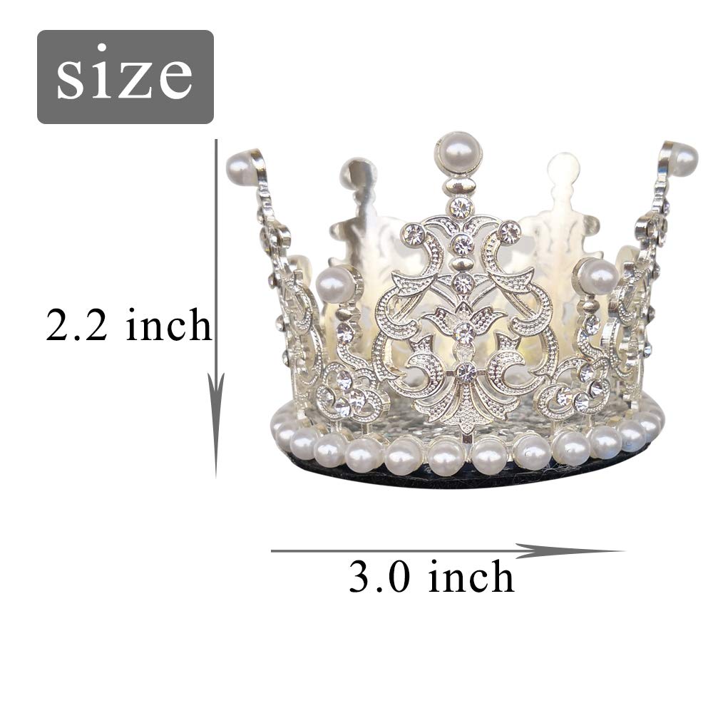 3T-SISTER Cute Crown Crystal Crown for Ski Helmet Reusable Velcro Design (Helmet not Included)