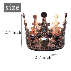 3T-SISTER Cute Crown Crystal Crown for Ski Helmet Reusable Velcro Design (Helmet not Included)