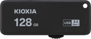 kioxia u365 transmemory 128gb usb3.2 gen 1 r150 flash drive portable data disk usb stick black lu365k128gg4