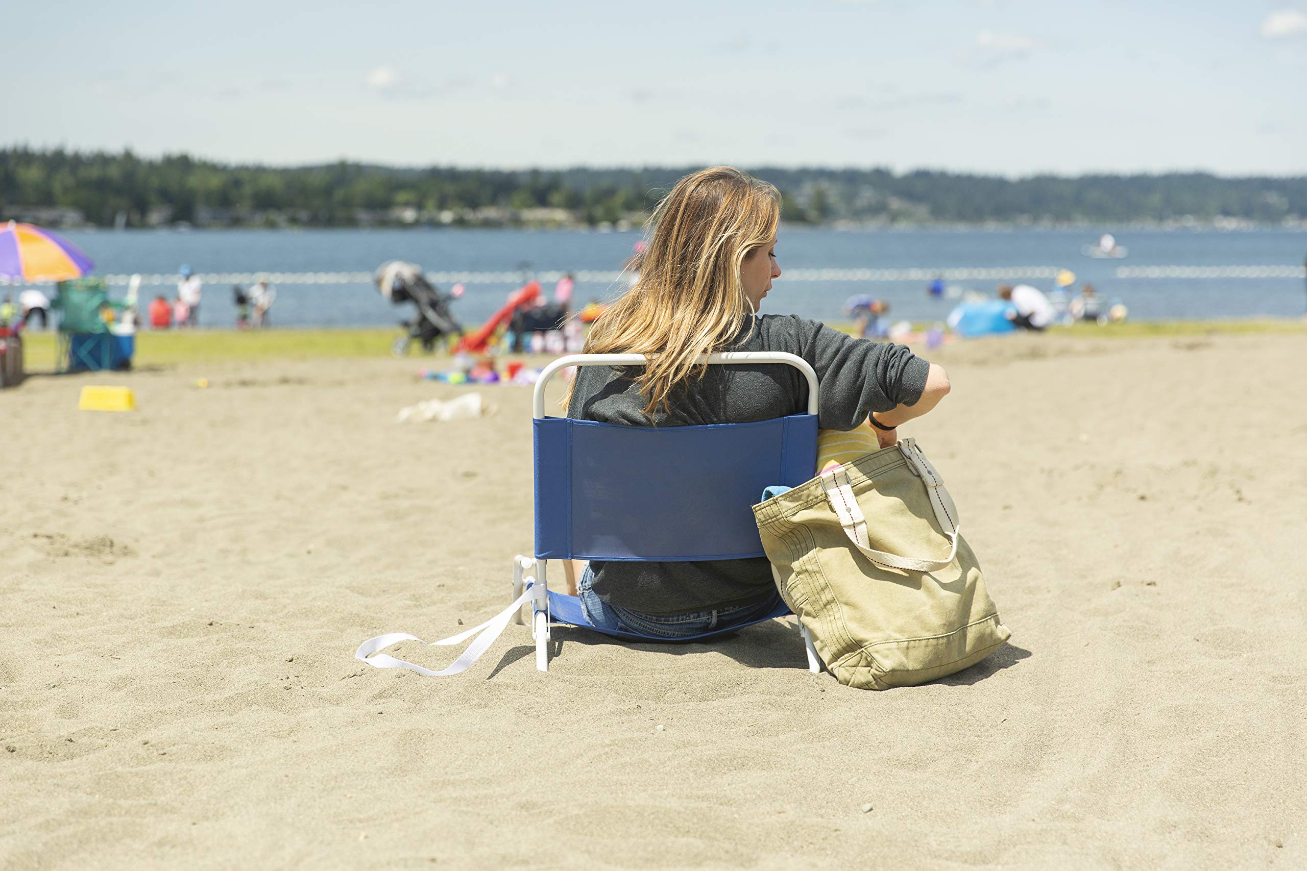 Cascade Mountain Tech Low Profile Beach Chair, One Size, Blue