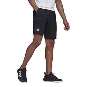 adidas men's club stretch-woven tennis shorts, black/white, medium