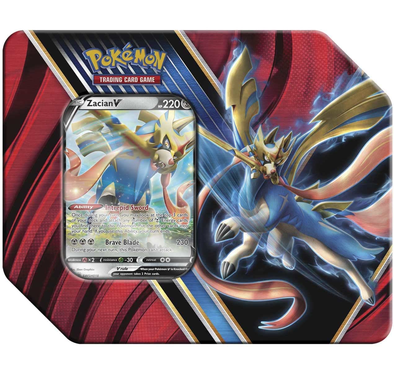 Pokémon TCG: 2020 Legends of Galar Tin - Zacian, Multicolor