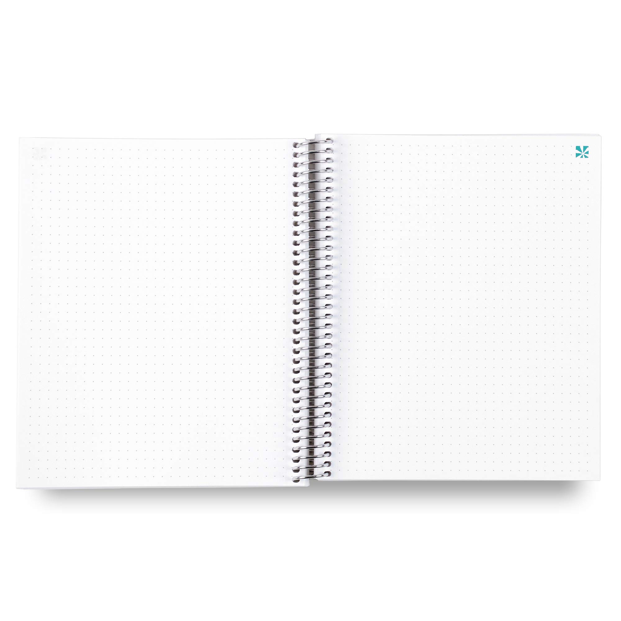 Erin Condren 7" X 9" Spiral Bound Dot Grid Journal Notebook - Layers Neutral, 5Mm Dot Grid, 160 Page Writing, Drawing & Art Notebook, 80Lb Thick Mohawk Paper, Stickers Included