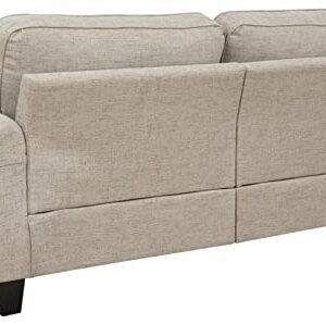 Signature Design by Ashley Alessio Modern Sofa with 2 Throw Pillows, Beige