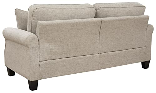 Signature Design by Ashley Alessio Modern Sofa with 2 Throw Pillows, Beige