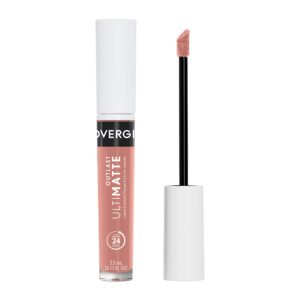 covergirl outlast ultimatte one step liquid lip color, prosecco pop, 0.12 fl oz,lipstick, lip gloss, matte lipstick, transfer resistant, moisturizing, vegan