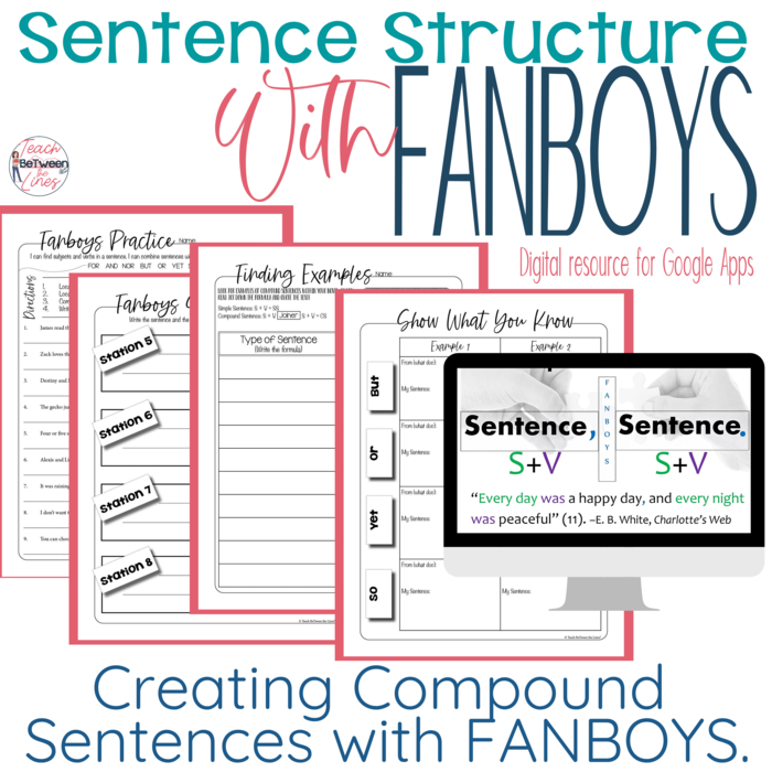 Compound Sentences with FANBOYS - Lesson, Stations, Practice, & Assessment