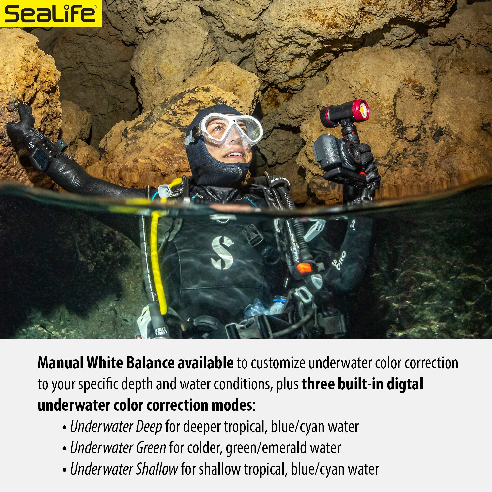 SeaLife Micro 3.0 Pro 3000 Underwater Camera & Light Set for Photography and Video, Easy Set-up, Wireless Transfer, Includes Sea Dragon Travel case