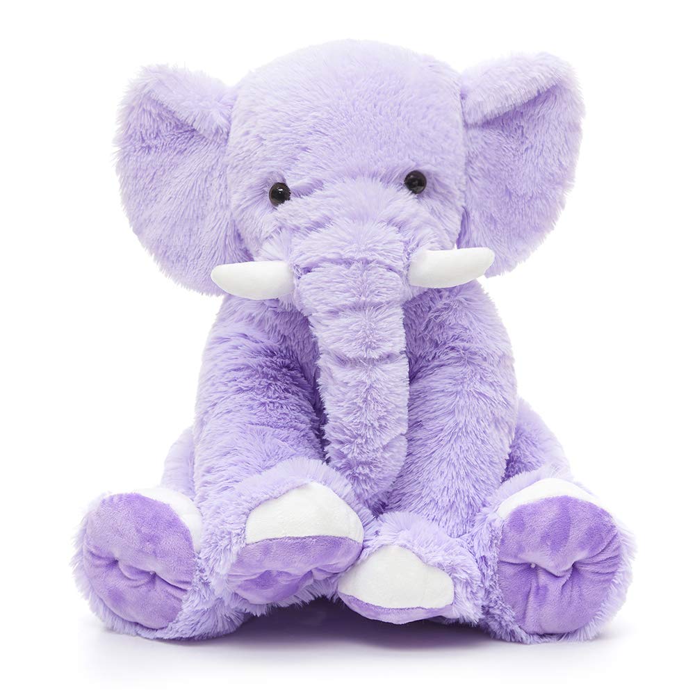 MaoGoLan Cute Stuffed Elephant Purple Soft Elephant Stuffed Animal Plush Toy 20''