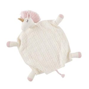 mud pie ivory knit, unicorn baby lovey