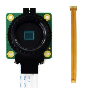 waveshare Accessory Compatible with Raspberry Pi HQ Camera 12.3MP IMX477 Sensor High Sensitivity Supports C- and CS-Mount Lenses Comes with a RPi Zero V1.3 Camera Cable 15cm