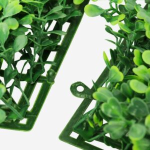 ZXMOTO 20’’ x 20’’ Artificial Boxwood Hedge Panels 12PCS Artificial Boxwood Panels Topiary Hedge Plant Faux Grass Wall Decoration Faux Greenery Wall Panel for Indoor Outdoor Garden Backyard Home Decor