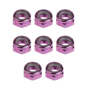 inzopo 8pcs skateboard truck wheel axle screw nuts longboard hardware accessories for men women outdoor skateboarding purple