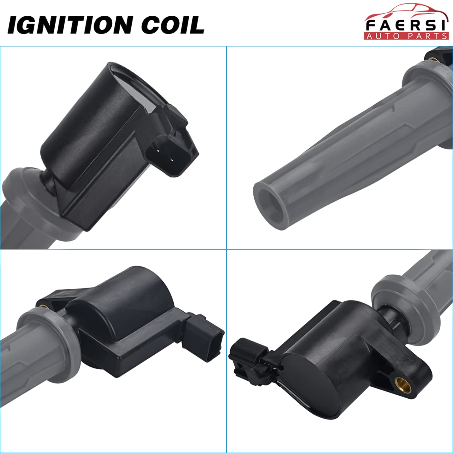 FAERSI Ignition Coil Pack of 4 Replacement for 2013-2018 Ford C-Max Escape Fusion Lincoln MKZ Hybrid Mazda Tribute Mercury Mariner Milan L4 2.5L, DG522 UF-621